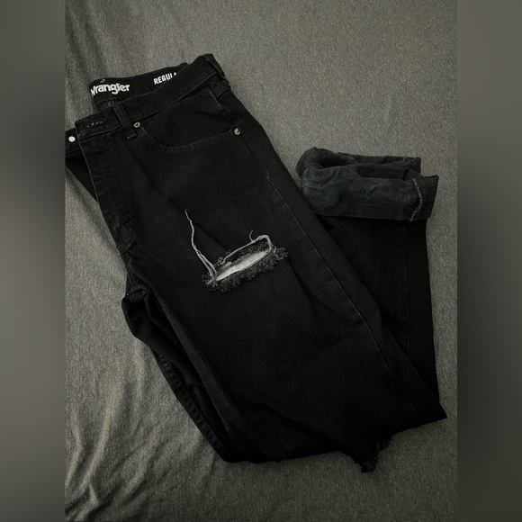 Wrangler | Jeans | Wrangler Ripped Black Jeans | Poshmark
